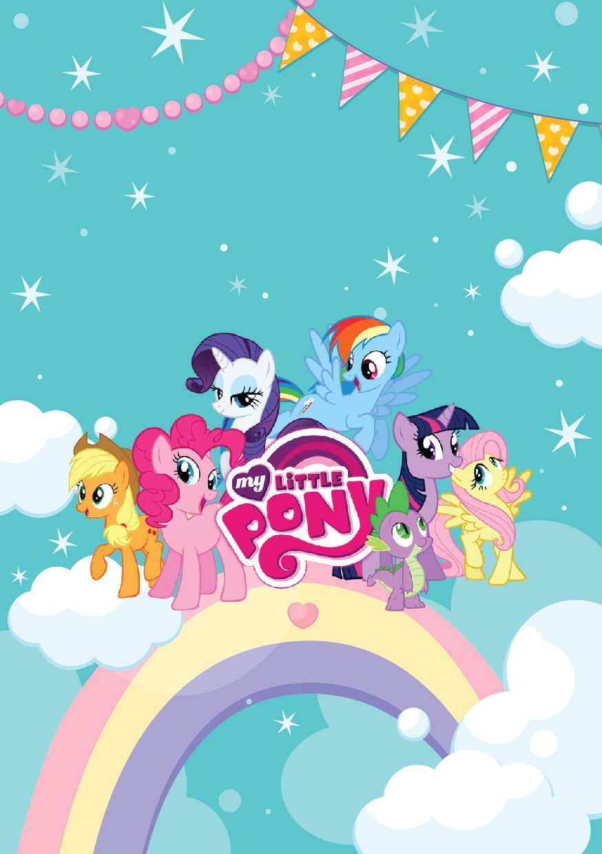 Undangan Ulang Tahun My Little Pony Rainbow Custom Birthday Invitation ...